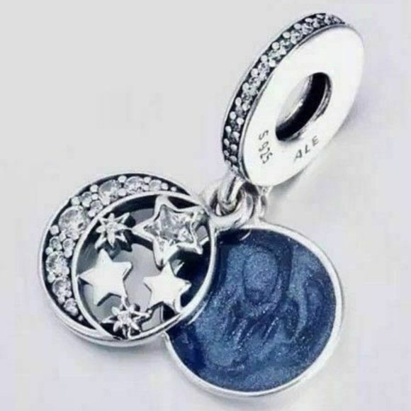 Pandora | Jewelry | Pandora Silver Vintage Night Sky Blue Enamel Cz Da ...